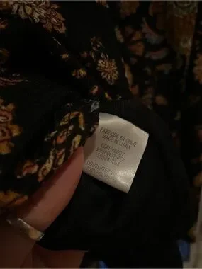 Lily Morgan | Dresses | Black Midi Dress With Gold Floral Pattern And ...